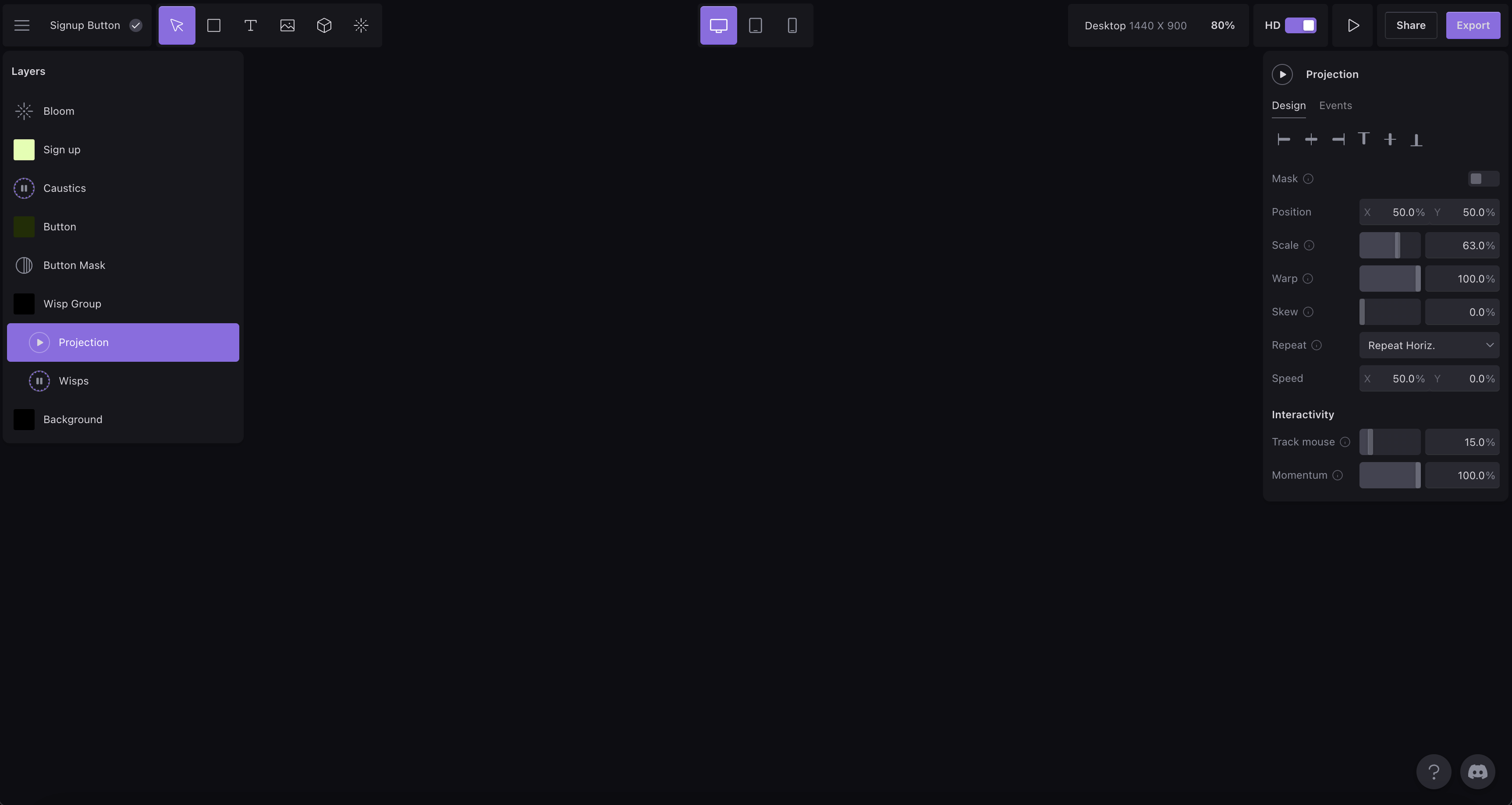 unicorn.studio — No-code WebGL Tool